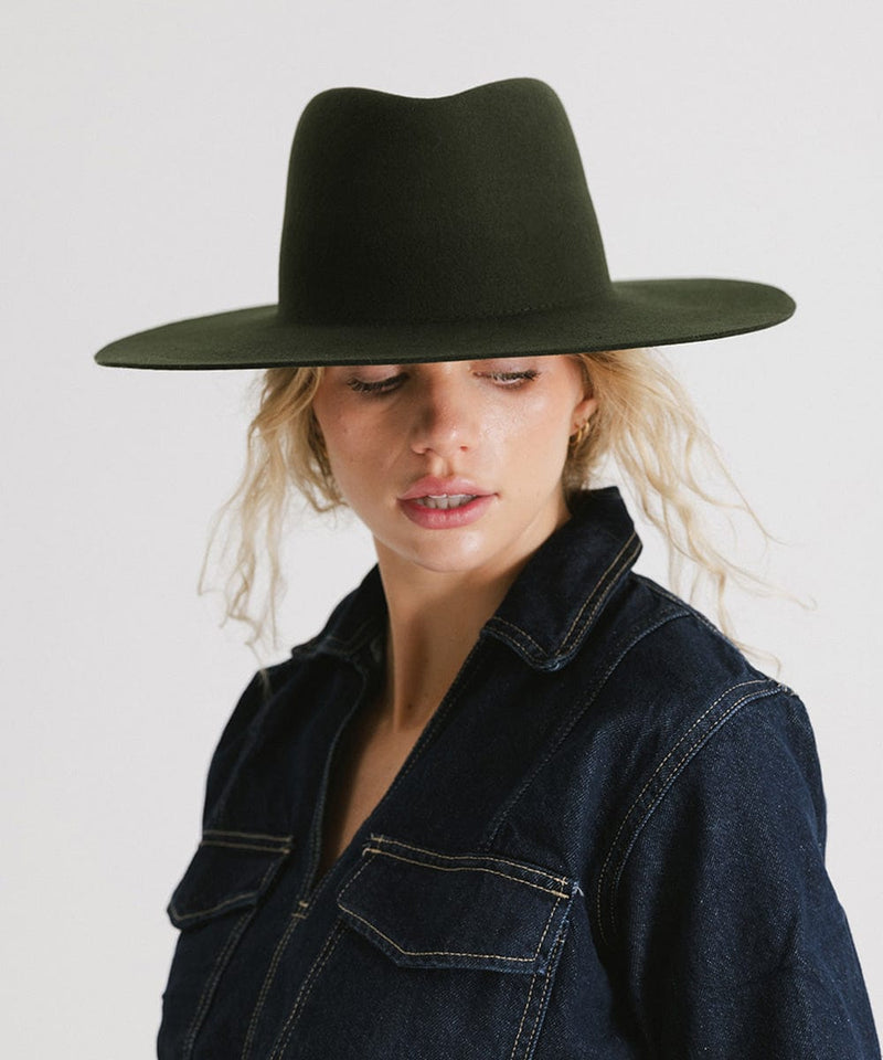 Dakota Triangle Crown Women's Wide Brim Hat | Australian Wool Gigi Pip